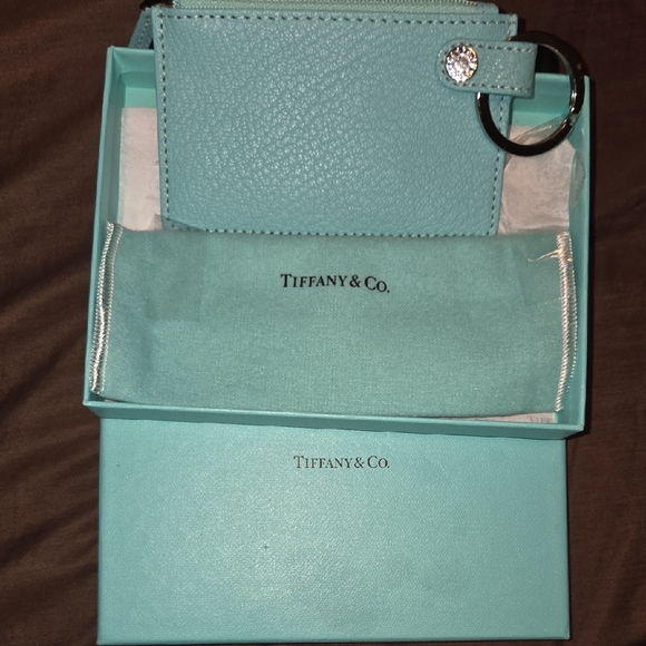 Tiffany & Co. | Accessories | Tiffany Co Aqua Leather Key Holder | Poshmark